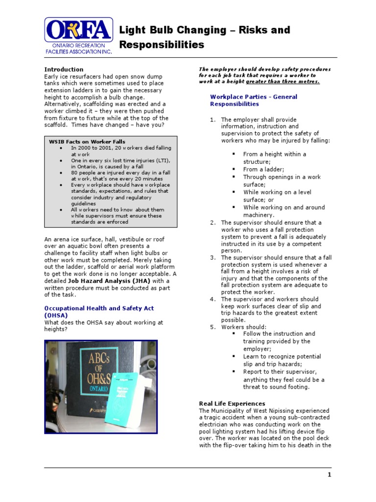 Litebulb Procedure To Change | PDF | Fluorescent Lamp | Occupational ...