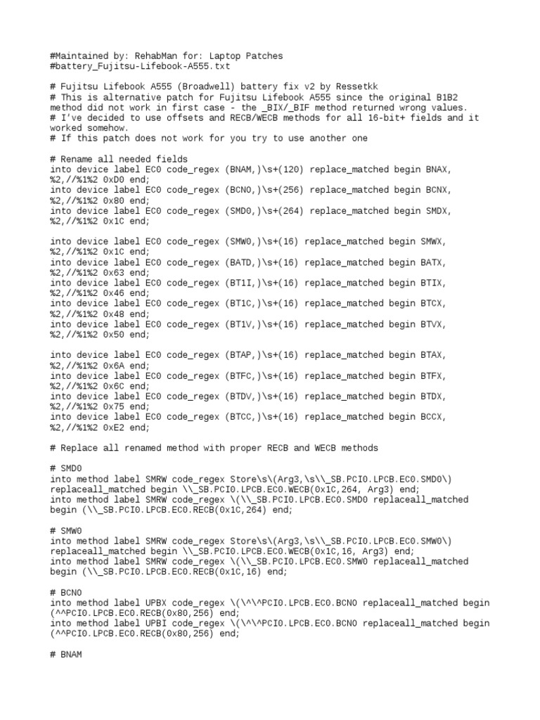 Battery - Fujitsu Lifebook A555 | PDF | Office Equipment | Computer ...