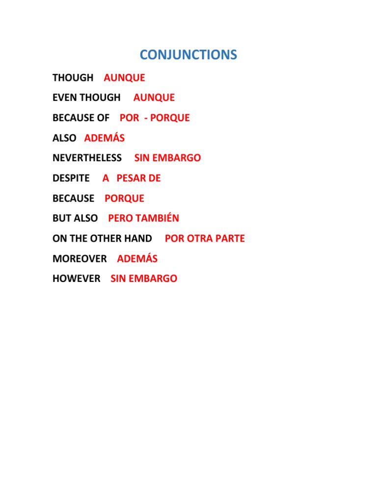 CONJUNCTIONS | PDF