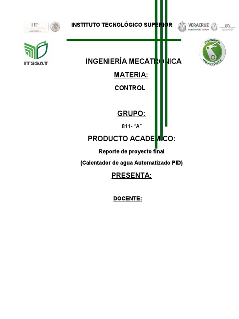 PID Proyecto Final | PDF | Ingeniería de Sistemas | Teoría de sistemas