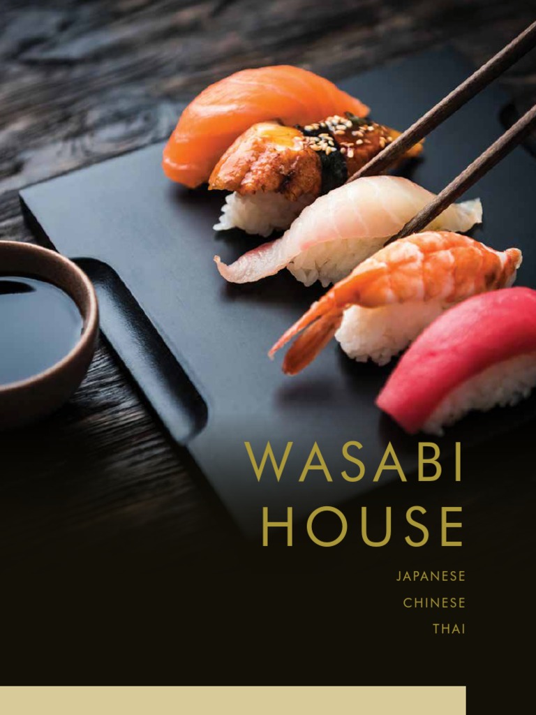 Wasabi House: Japanese Chinese Thai | PDF | Sushi | Thai Cuisine