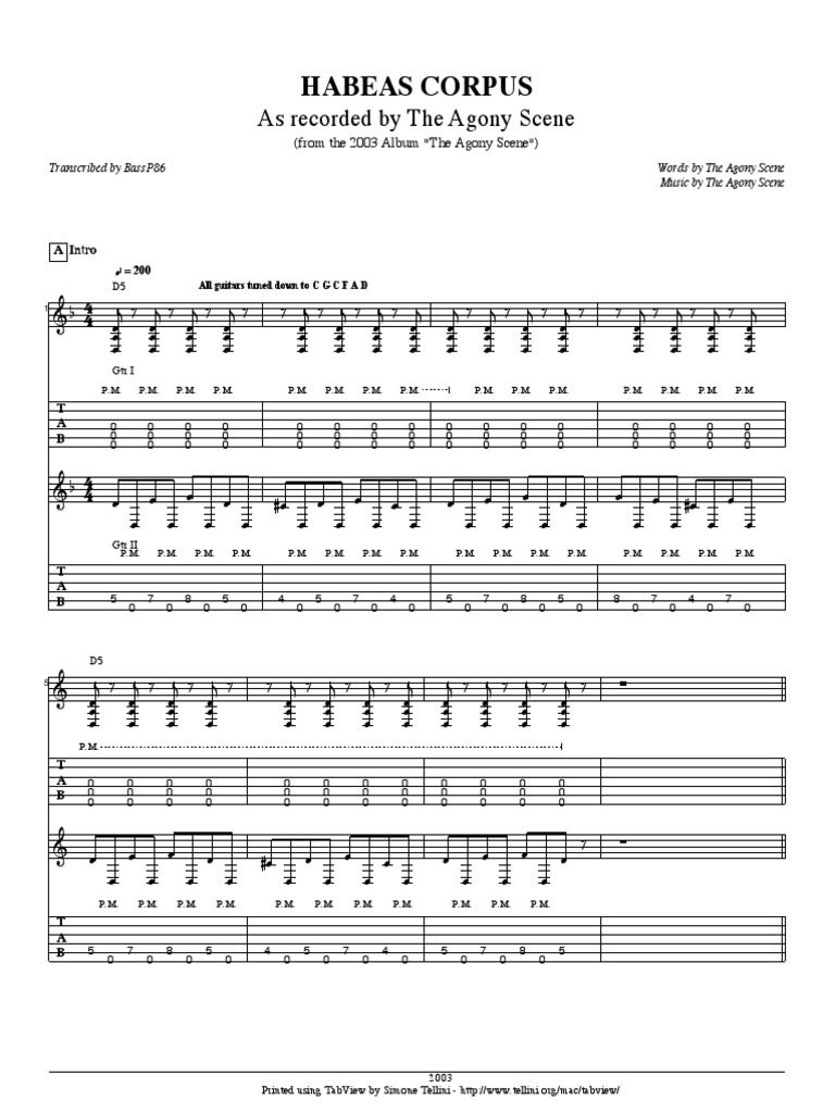 The Agony Scene - Habeus Corpus | PDF | Habeas Corpus | Violence