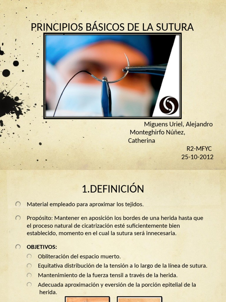 Suturas | PDF | Sutura Quirúrgica | Herida