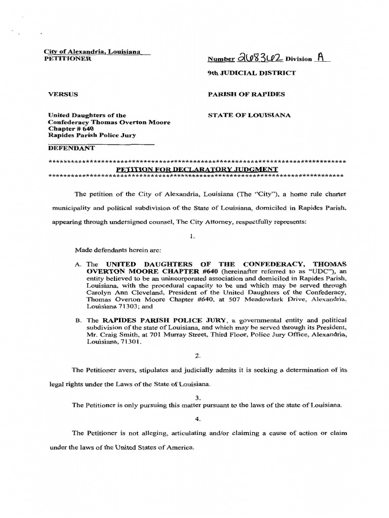 Petition For Declaratory Judgment | PDF