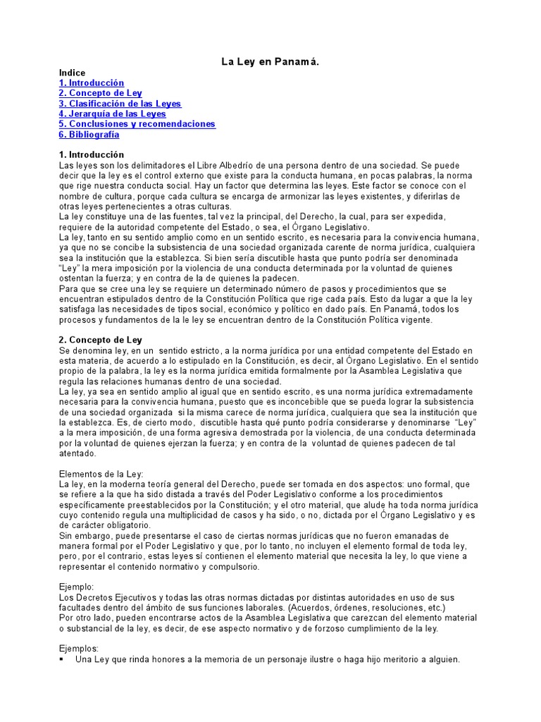 La Ley en Panamá | PDF | Constitución | Estado (política)
