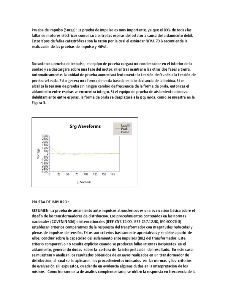 Prueba de Impulso | PDF | Aislador (Electricidad) | Inductor
