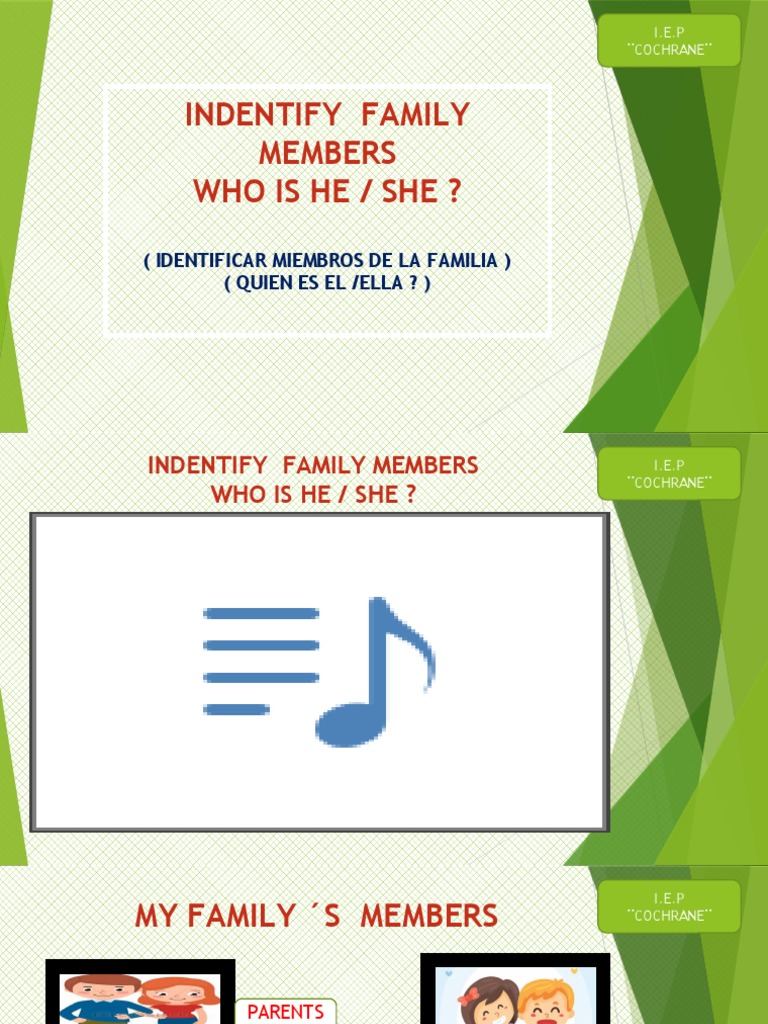 Indentify Family Members | PDF