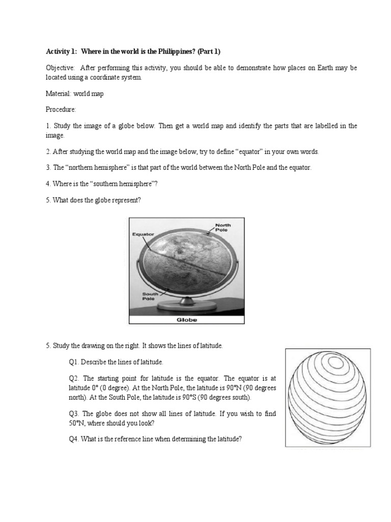 Where in The World Is The Philippines | PDF | Longitude | Latitude