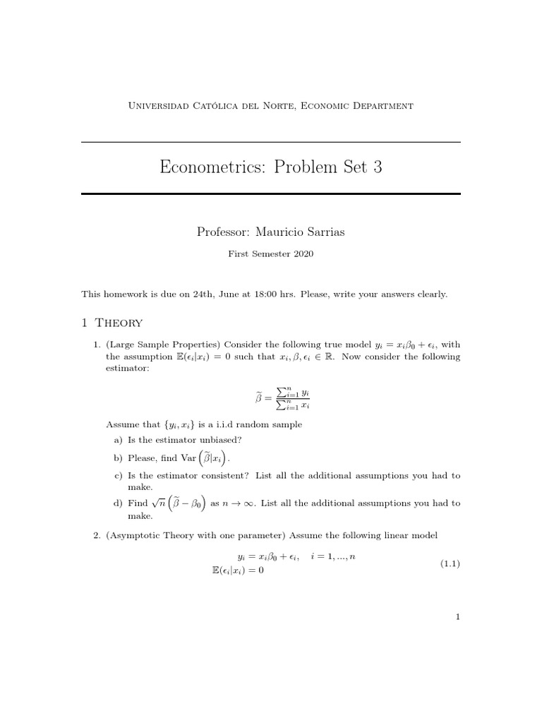 Econometrics Problem Set Analyzes Link Between BMI and Wages | PDF | Ordinary Least Squares ...