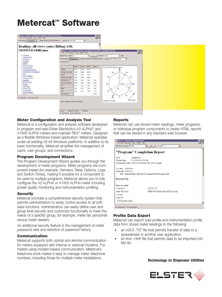 Metercat Software: Meter Configuration and Analysis Tool Reports | PDF ...