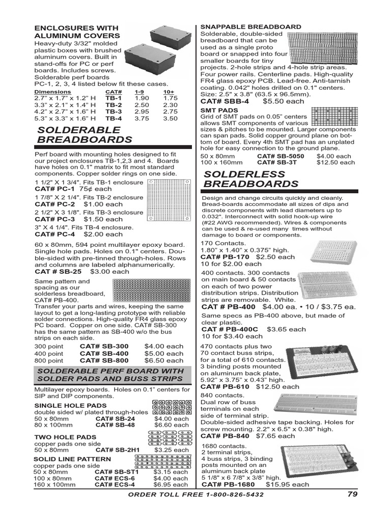 Solderable Breadboards Solderless Breadboards: Enclosures With Aluminum ...