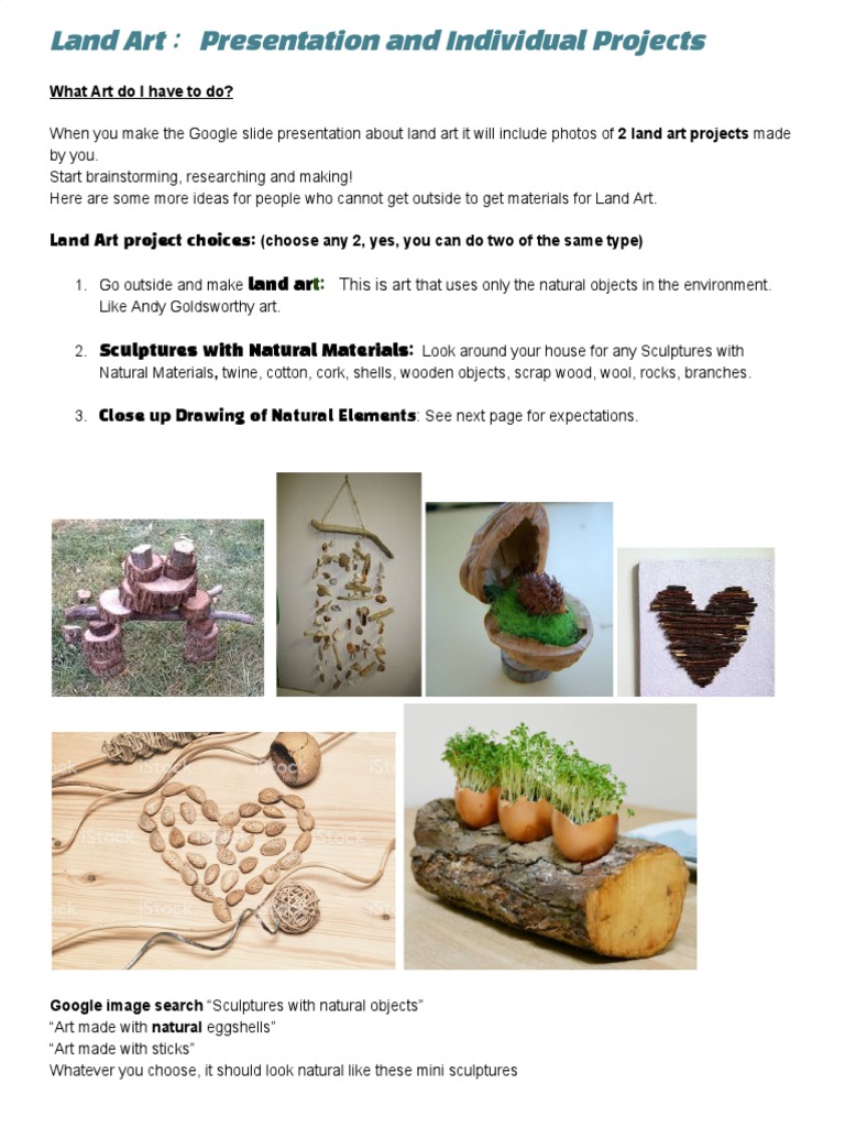Land Art Presentation and Individual Project Guidelines | PDF | Art Media