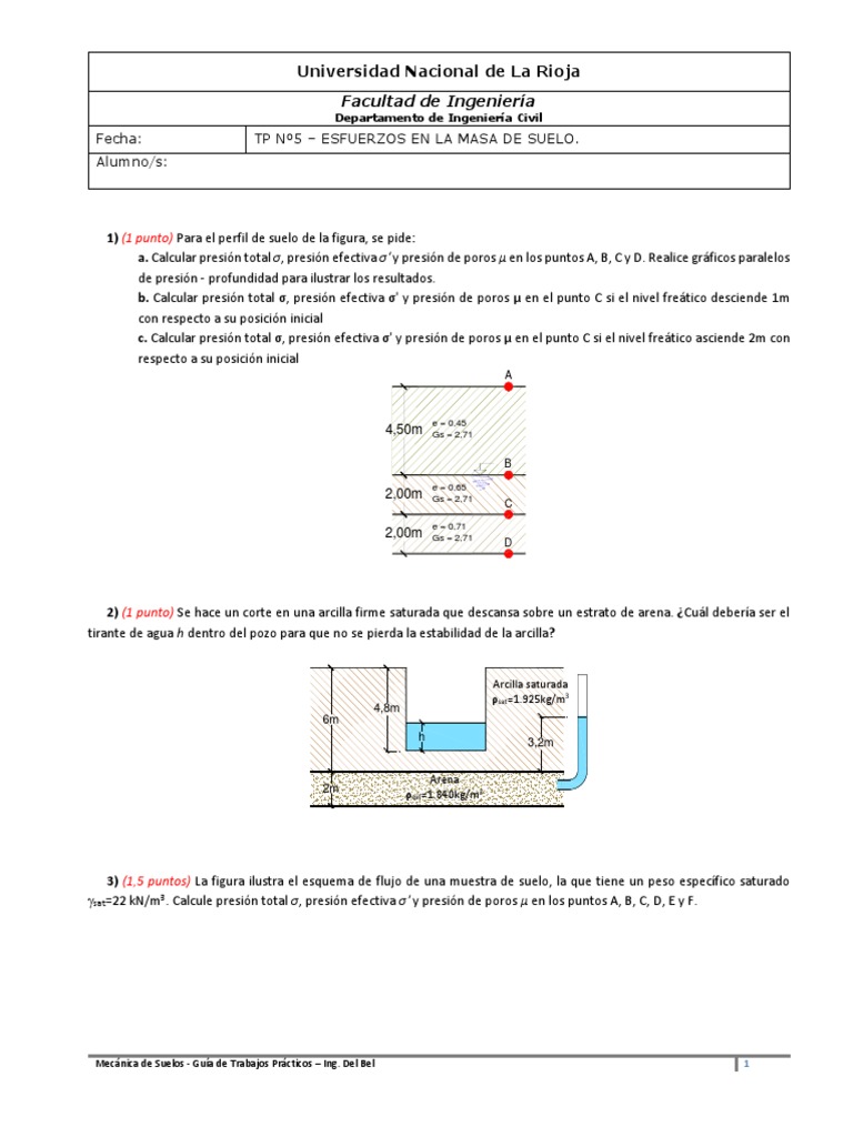Consigna TP5 | PDF | Ingeniería geotécnica | Suelo
