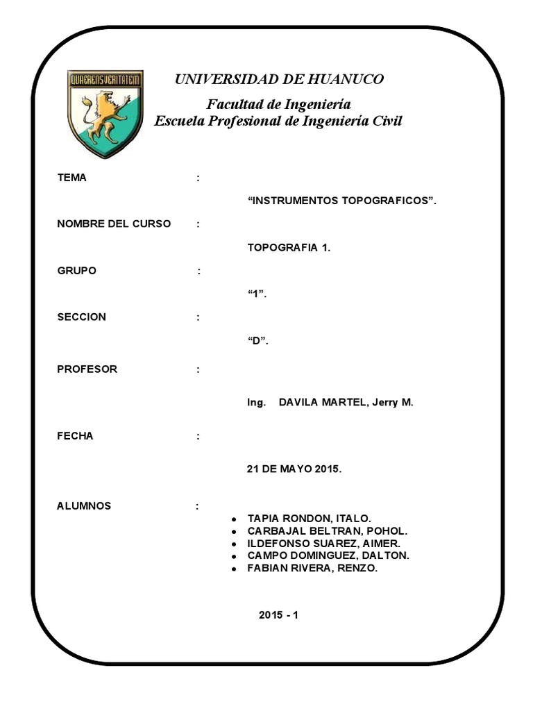 Caratula Udh | PDF