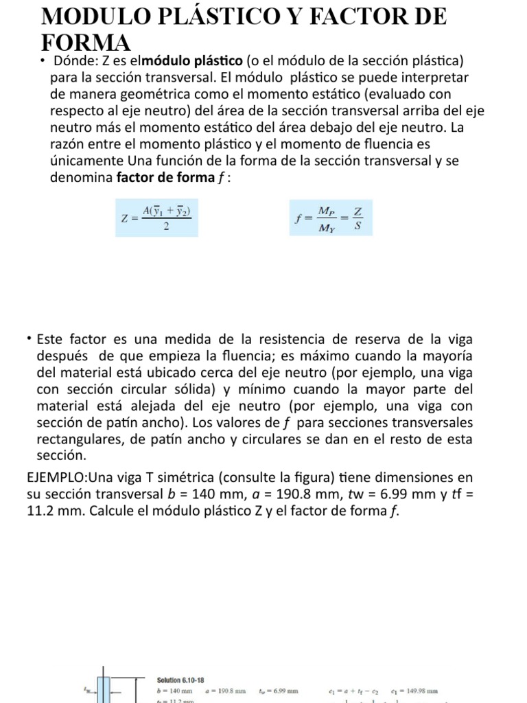 00.1modulo Plástico y Factor de Forma | PDF | Ciencia y matemáticas