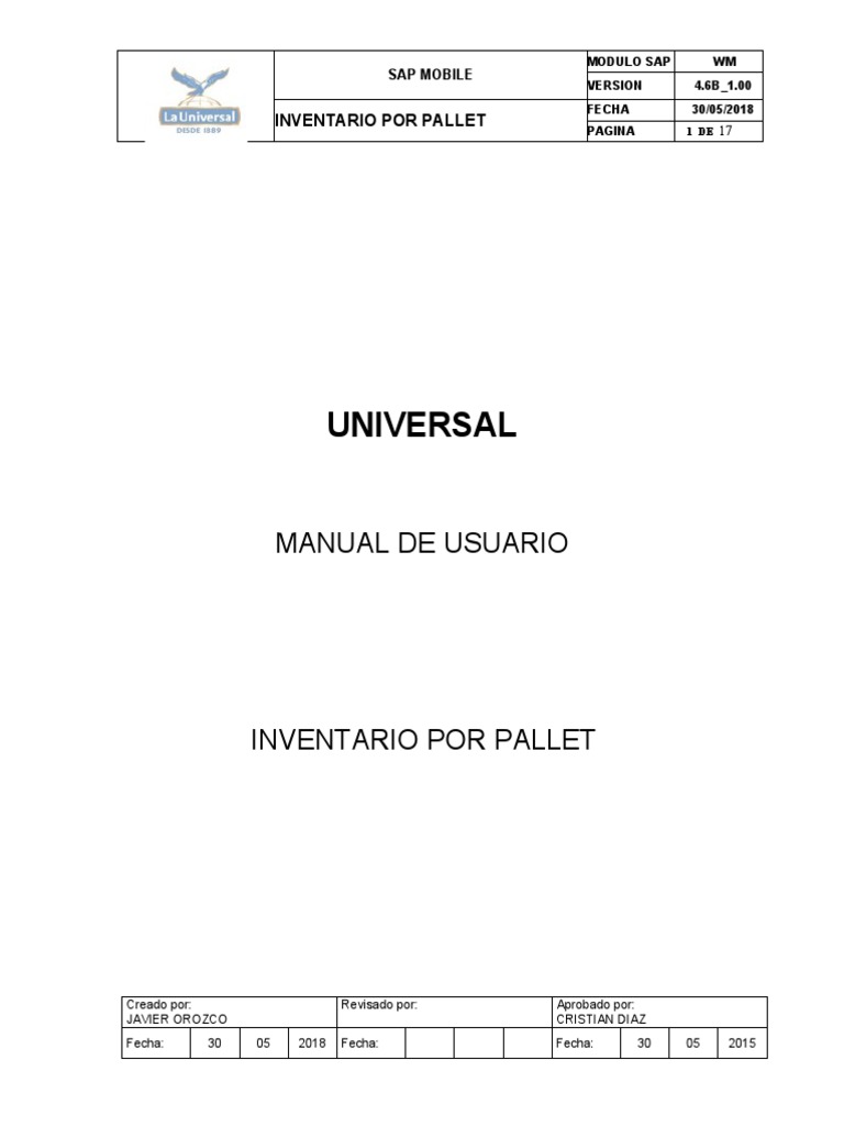 Manual de Inventario por Pallet SAP | PDF | Electrónica | Informática