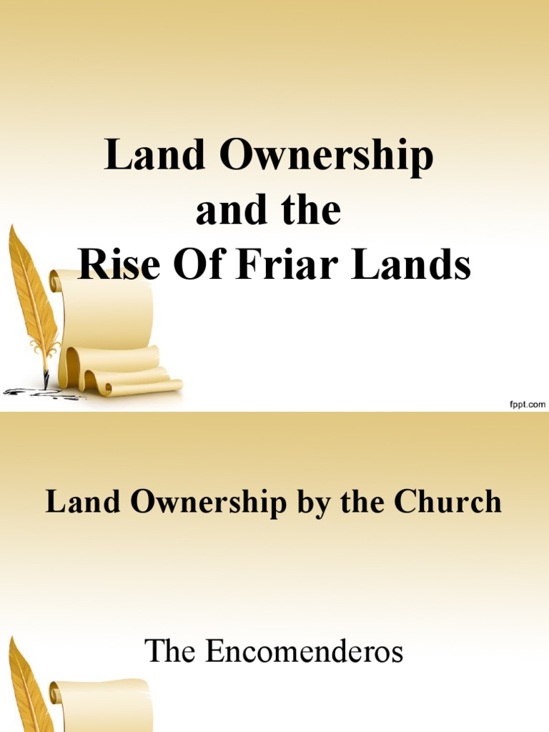 Land Ownership and The Rise of Friar Lands | PDF