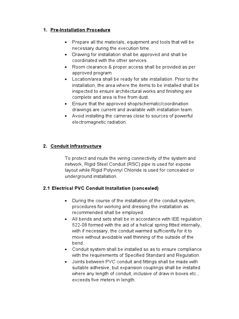 CCTV Construction Methodology | PDF | Optical Fiber | Screw
