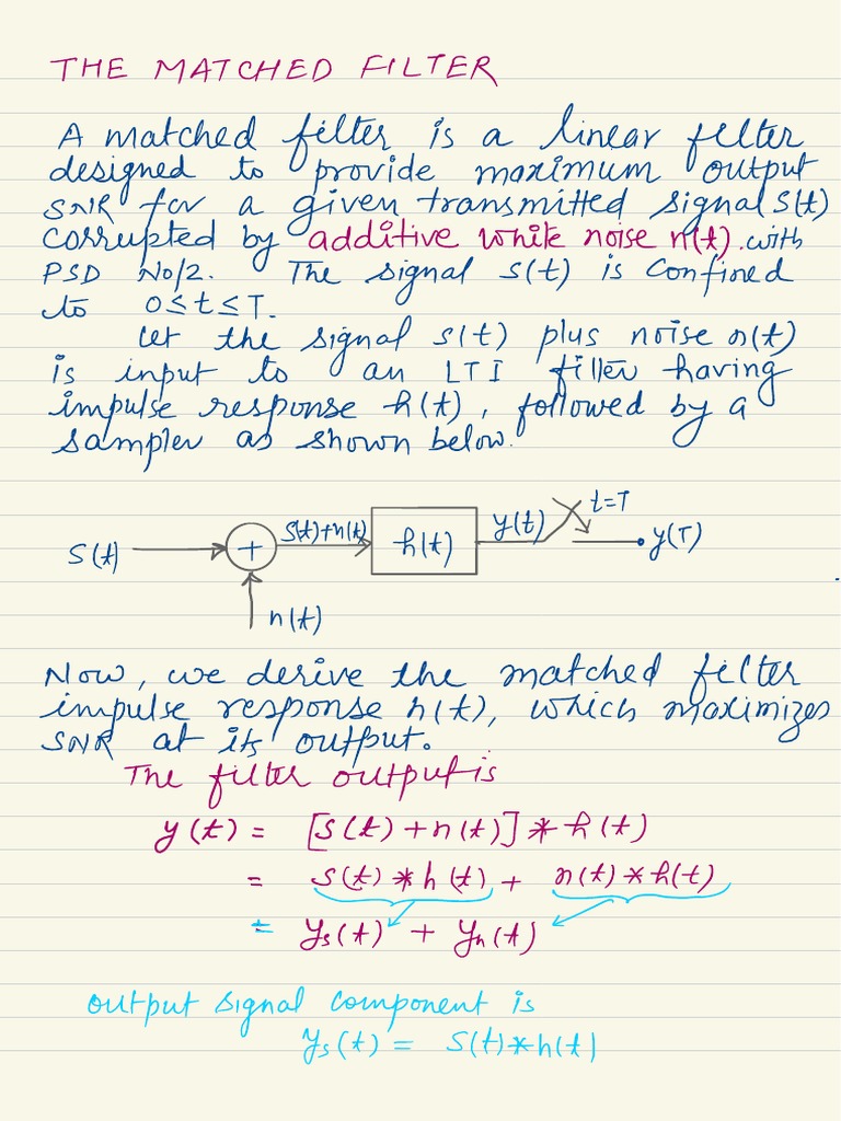 Matched Filter Demodulator | PDF | Filter (Signal Processing) | Electromagnetism