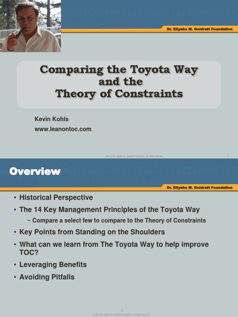 Comparing The Toyota Way and The Theory of Constraints: Kevin Kohls ...