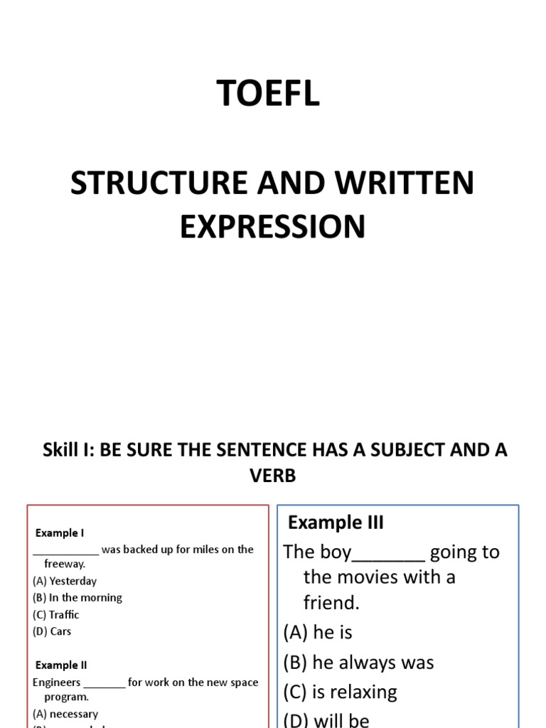 Structure and Written Expression | PDF | Grammatical Number | Verb