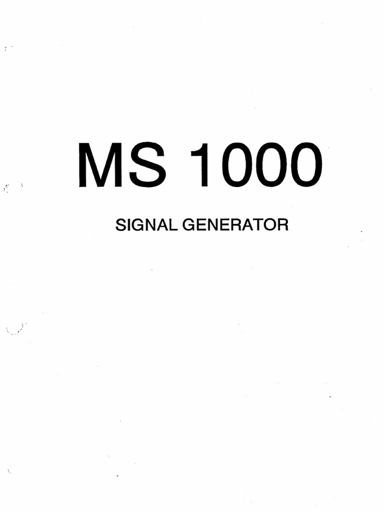 MS1000 SG | PDF