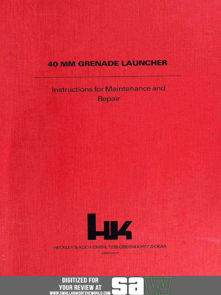 40mm Grenade Launcher Maintenance Repair PDF | PDF
