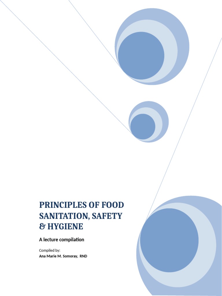 Principles of Food Sanitation, Safety & Hygiene: A Lecture Compilation ...