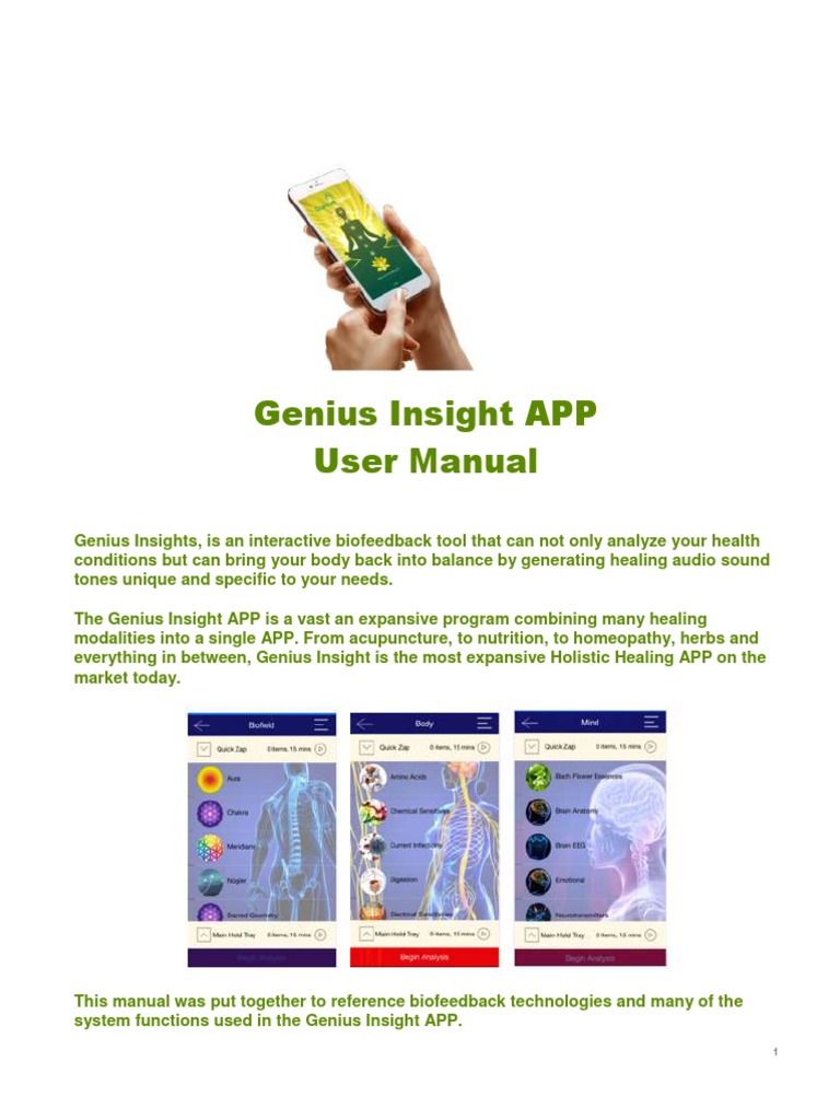Genius Insight APP User Manual 2.1 | PDF | Memory | Fast Fourier Transform