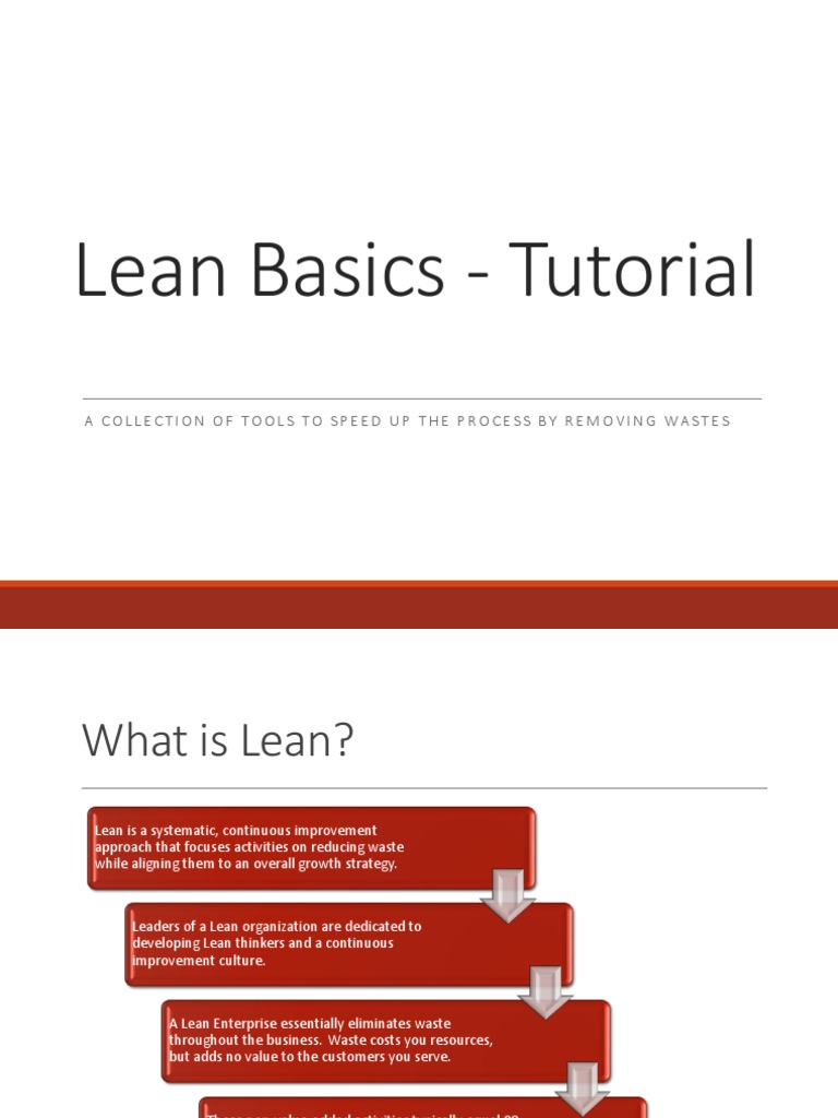 2 - Lean Basics Tutorial | PDF | Lean Manufacturing | Business