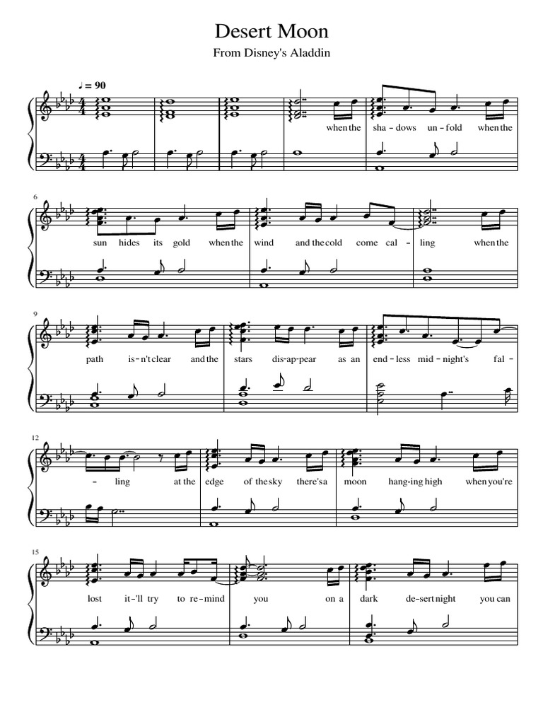 Aladdin's Desert Moon Song Lyrics | PDF | Nature