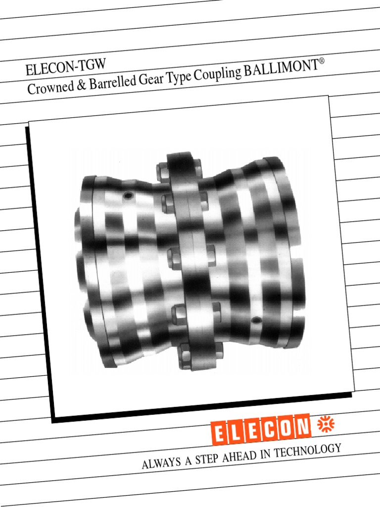Elecon-Tgw Crowned & Barrelled Gear T Ype Coupling BALLIMONT | PDF ...
