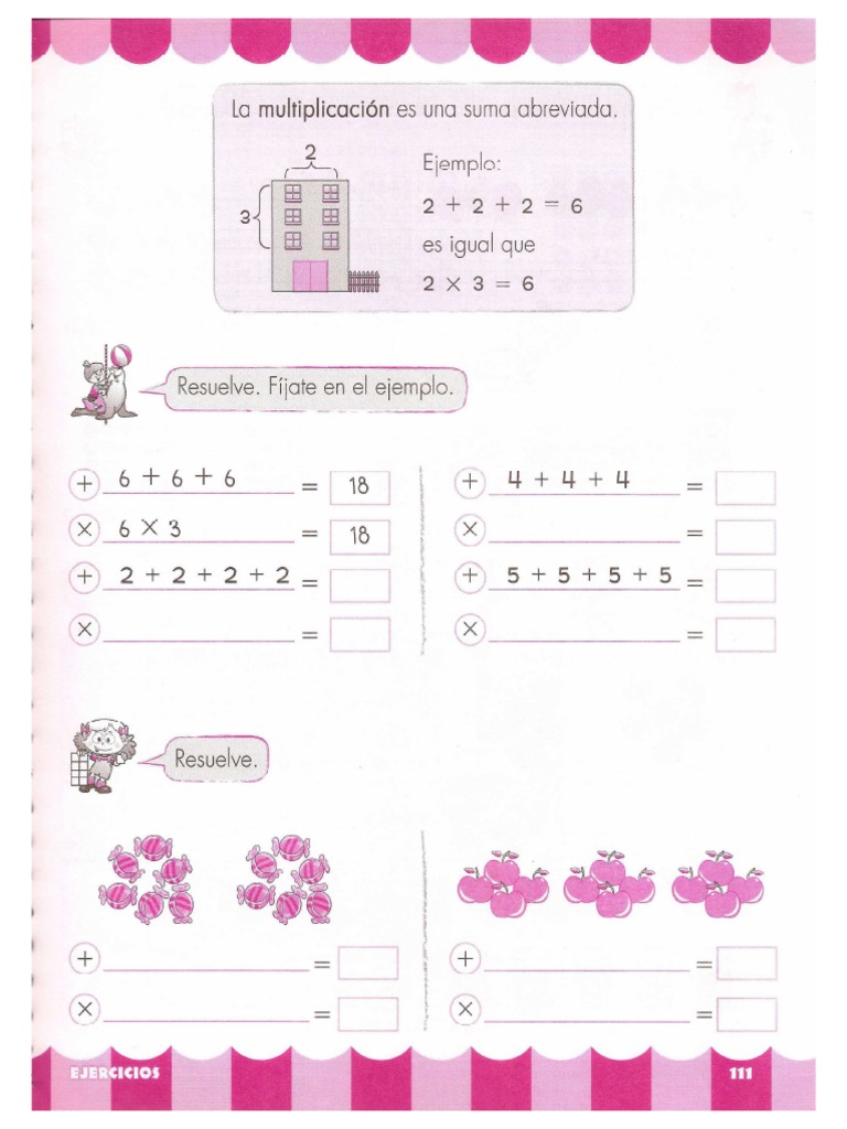 Multiplicación Como Sumas Repetidas 1 | PDF