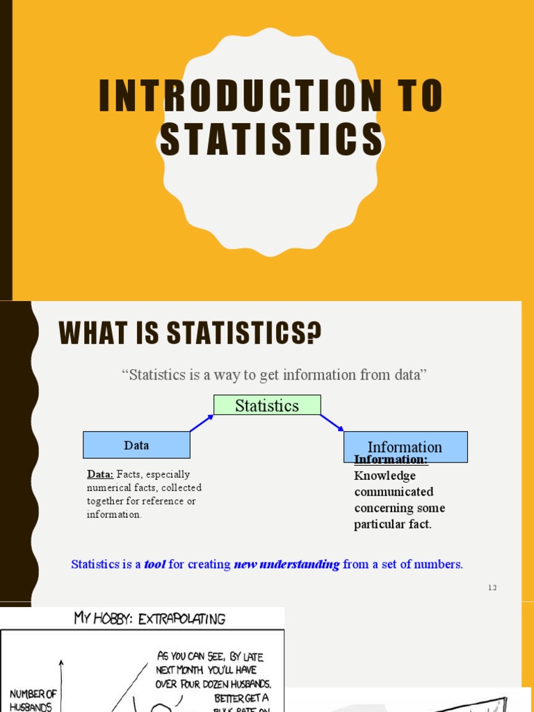 W1 Intro Statistics | PDF | Dependent And Independent Variables | Statistics