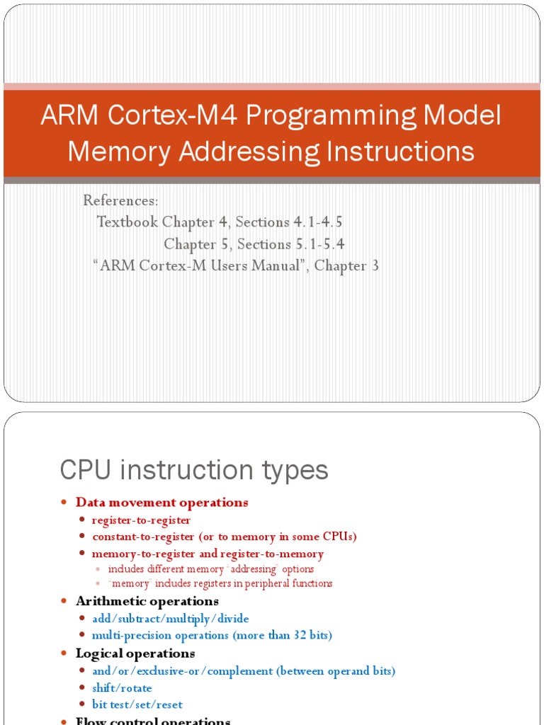 ARM Prog Model 2 Addressing | PDF | Pointer (Computer Programming) | Integer (Computer Science)
