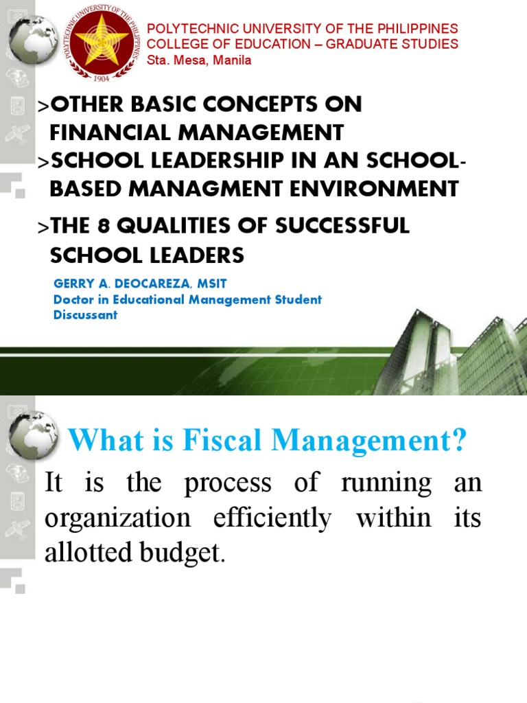 Other Basic Concepts On Financial Management School Leadership in An ...