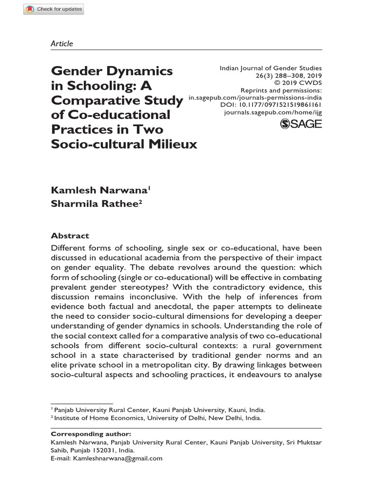 Gender Dynamics | PDF | Gender | Gender Studies
