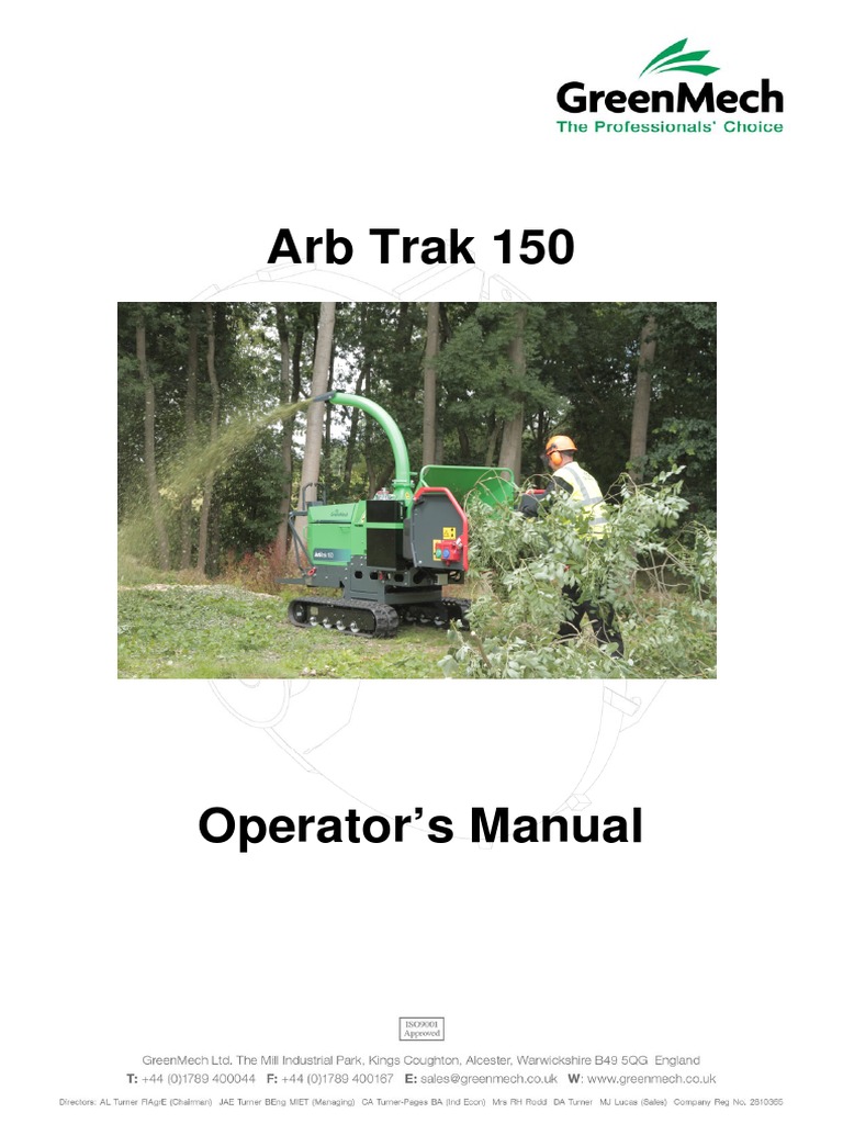 GreenMech - User Manual - MK2 ARB TRAK 150 | PDF | Bearing (Mechanical ...