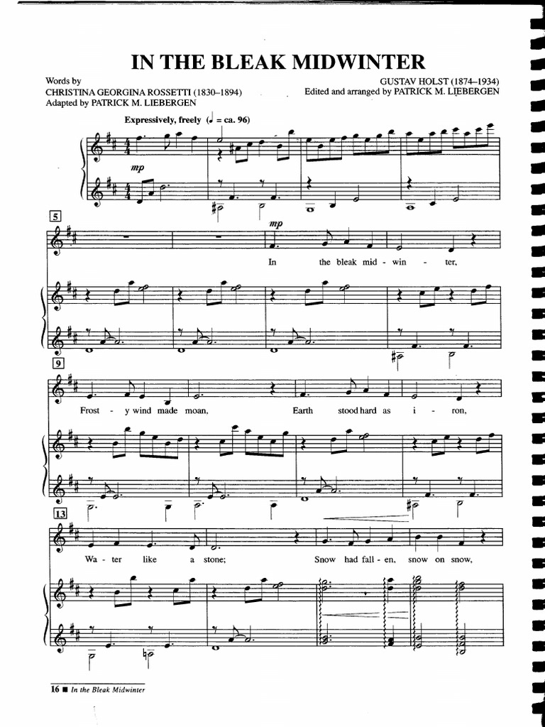 In The Bleak Mid Winter - MH in D | PDF