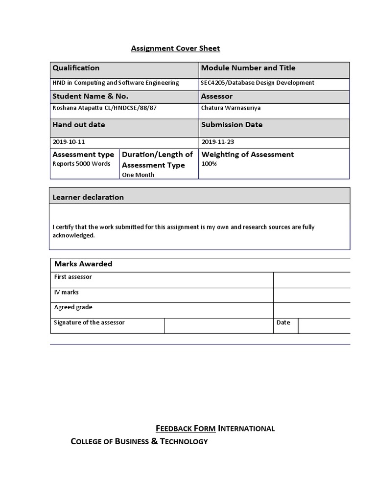 Database Design & Development - Docx 88 | PDF | Relational Database ...