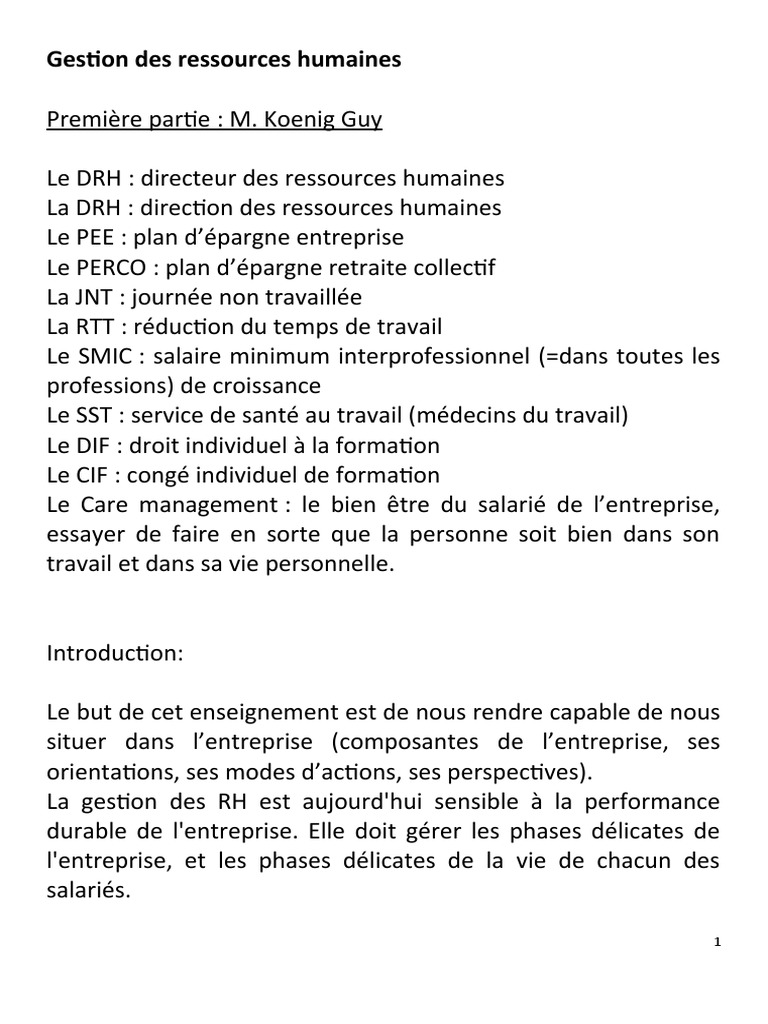Gestion Des Ressources Humaines | PDF | Gestion des ressources humaines ...