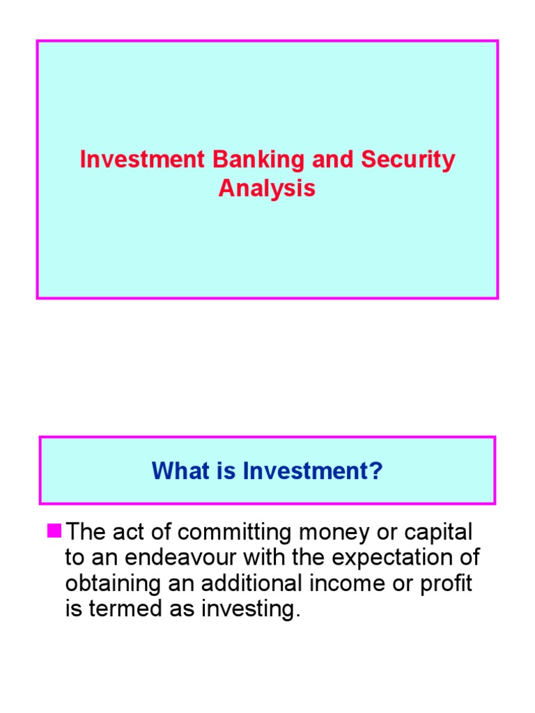Introduction of Investment Banking | PDF | Investment Banking ...