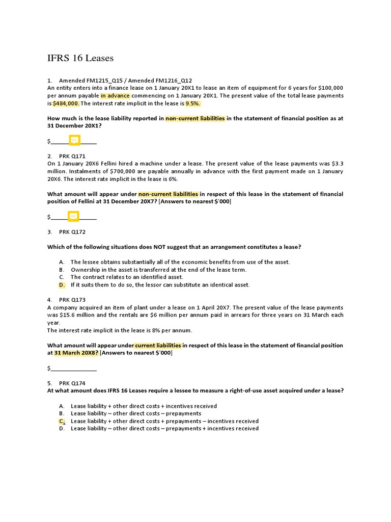 IFRS 16 Leases | PDF | Lease | Interest