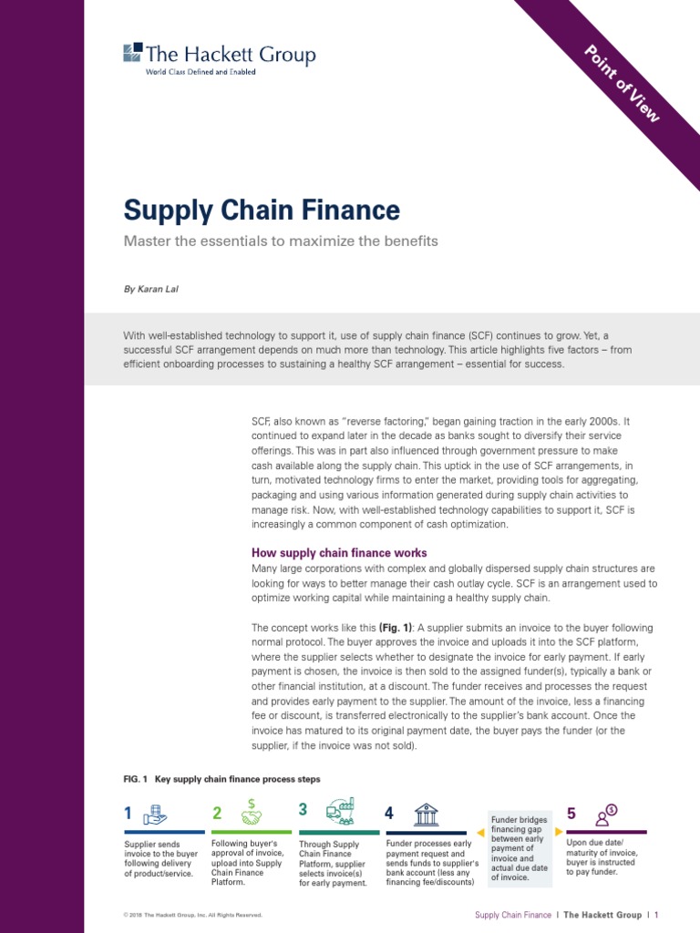 Supply Chain Finance Master The Essentials To Maximize The Benefits