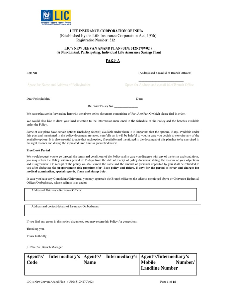 Established by The Life Insurance Corporation Act, 1956 | PDF | Life ...