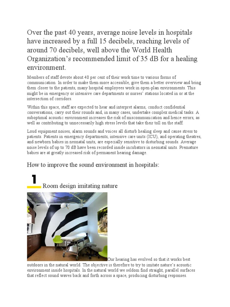 How To Make Hospital Noise Free | Download Free PDF | Neonatal ...