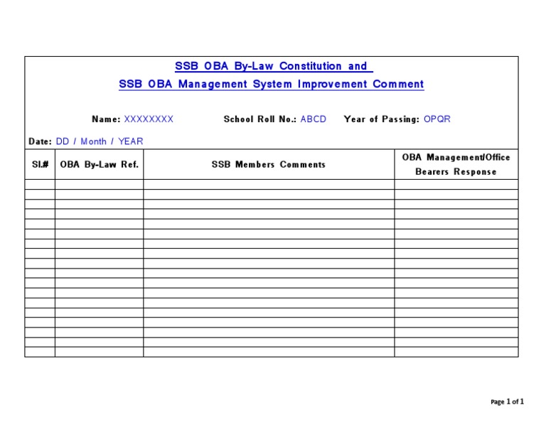 2020-06-26-Blank Comments Form-For SSB OBA Members
