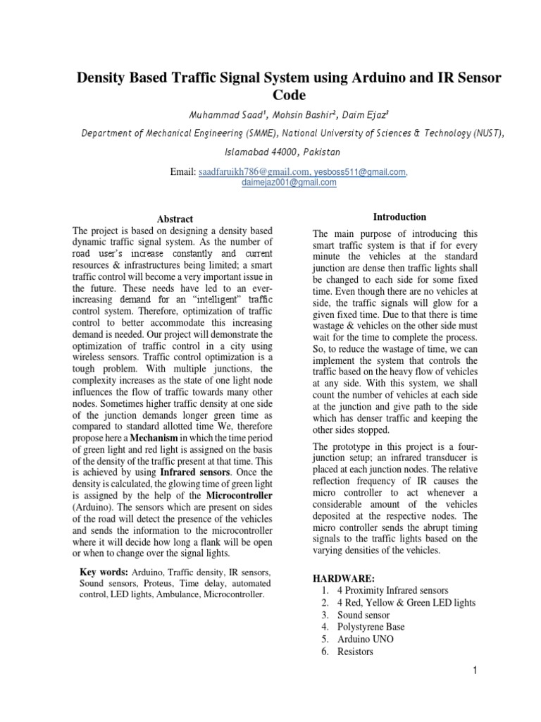 Basic Electronics Lab Project Report | PDF | Traffic | Microcontroller