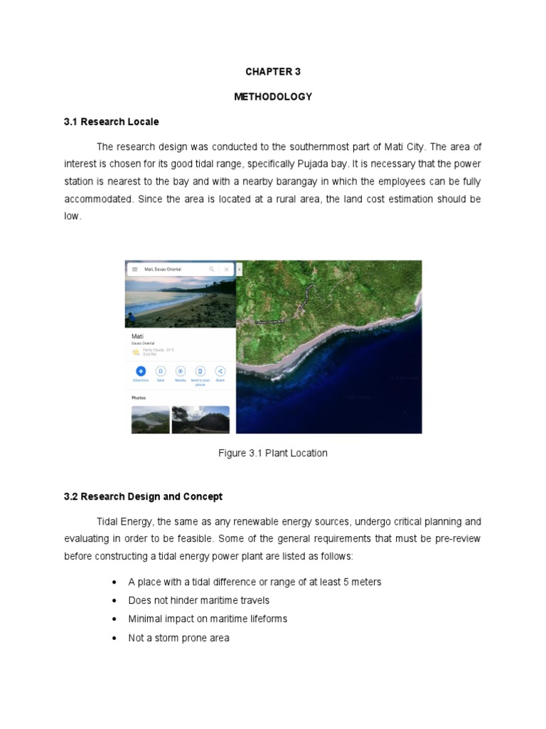 Methodology 3.1 Research Locale | PDF | Turbine | Tide
