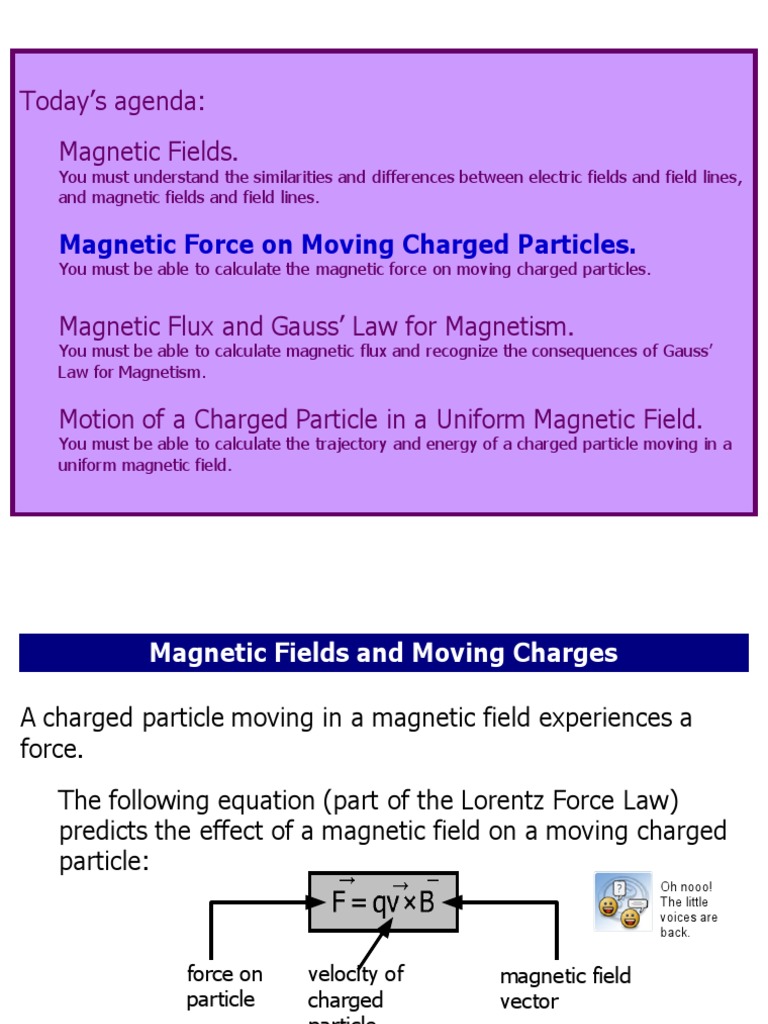 Hand Out Magnetic Force | PDF | Magnetic Field | Temporal Rates